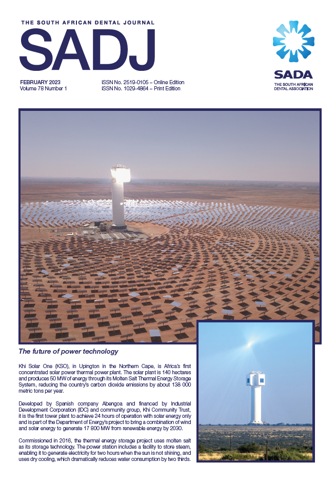 SADJ Volume 78 Issue 01 February 2023 | South African Dental Association