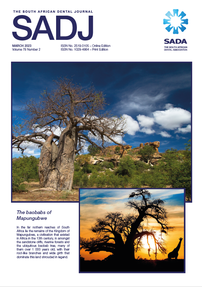 SADJ Volume 78 Issue 02 March 2023 | South African Dental Association
